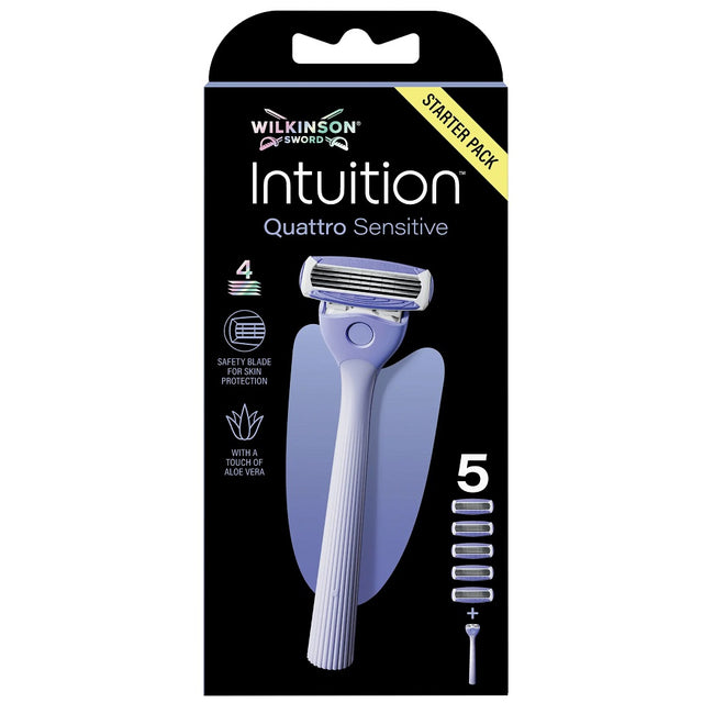 Wilkinson Intuition Quattro Sensitive maszynka do golenia z 4 ostrzami ...