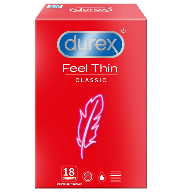 Durex Feel Thin Classic cienkie prezerwatywy lateksowe 18szt – cena: 46 ...
